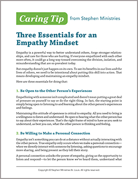 Three Essentials for an Empathy Mindset